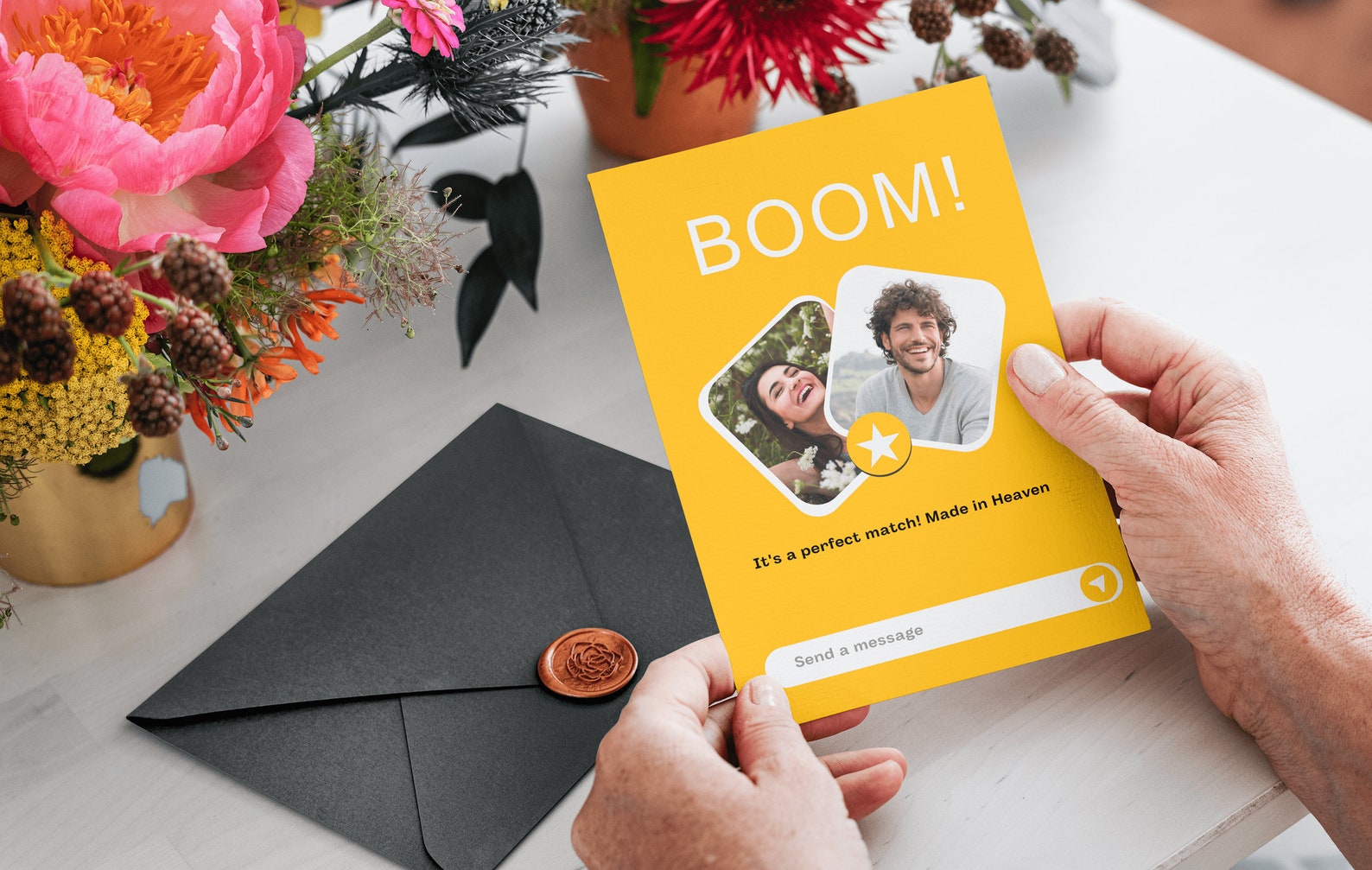 Bumble Card, Bumble Dating App Card, Its a Match Card Folding Card ...