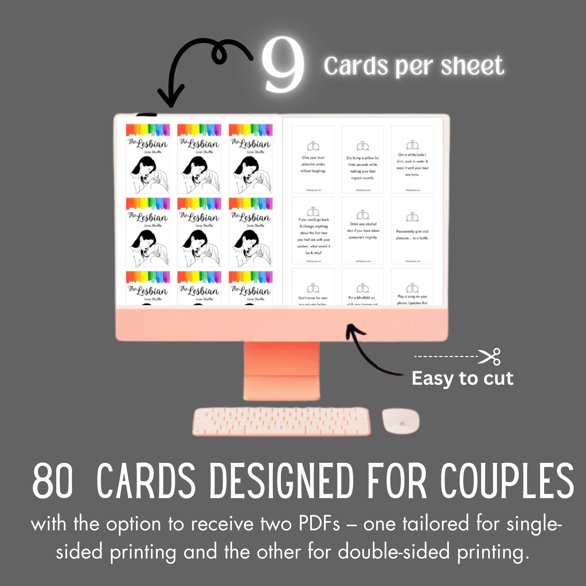 Lesbian Card Game, Date Night Games, Romantic Couple Card Game ...