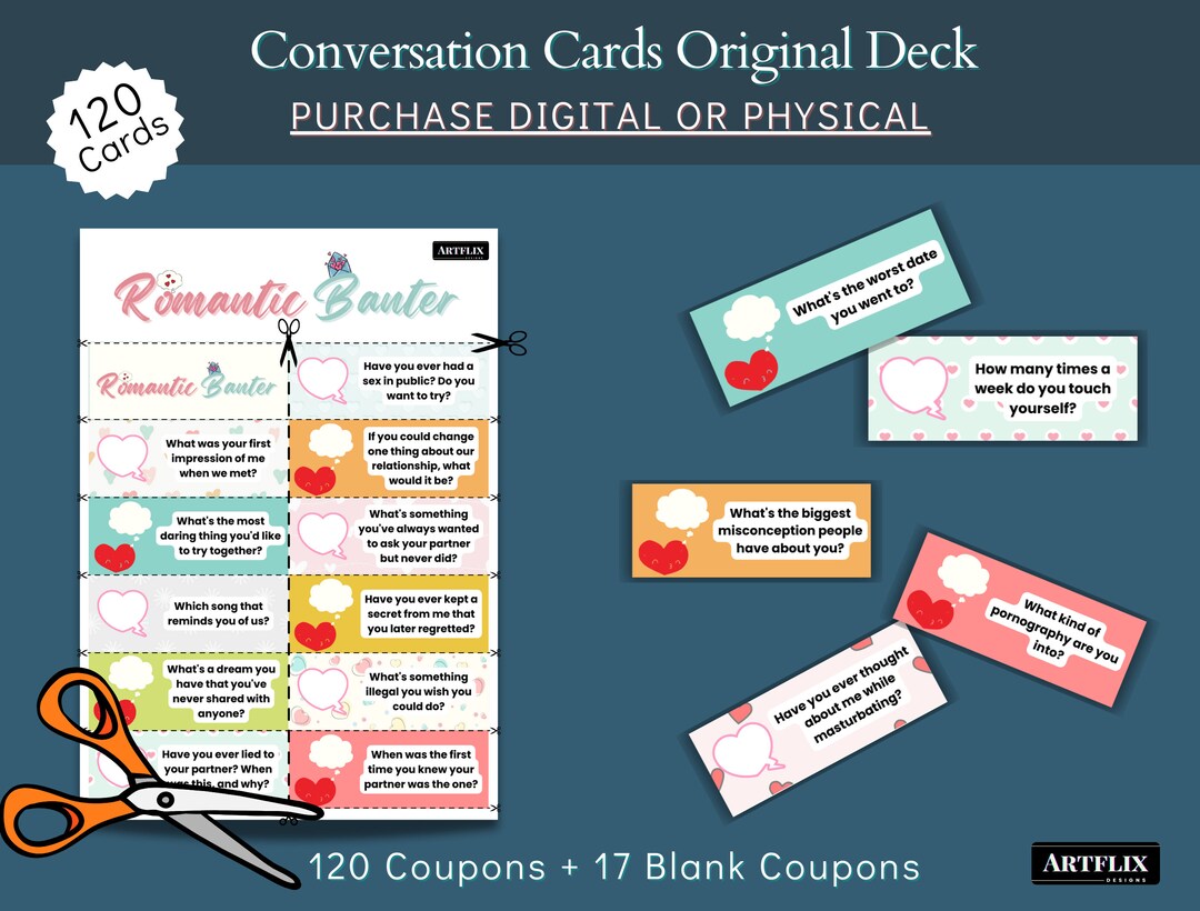 Couple Question Cards, Meaningful Conversation Starters Cards, Romantic ...