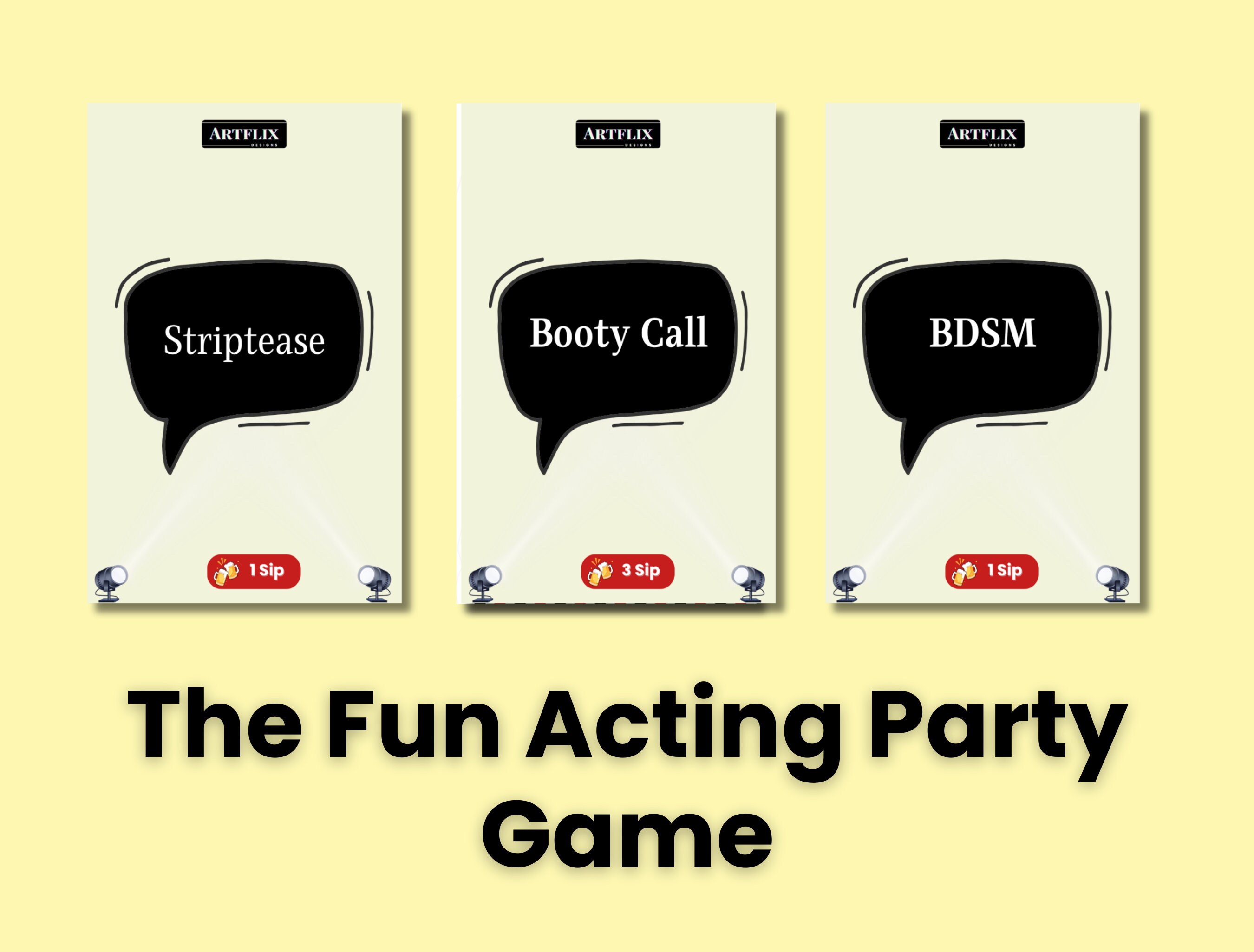 Dumb Charades Dirty Adult Game Cards, Funny Printable Card Games, Date ...