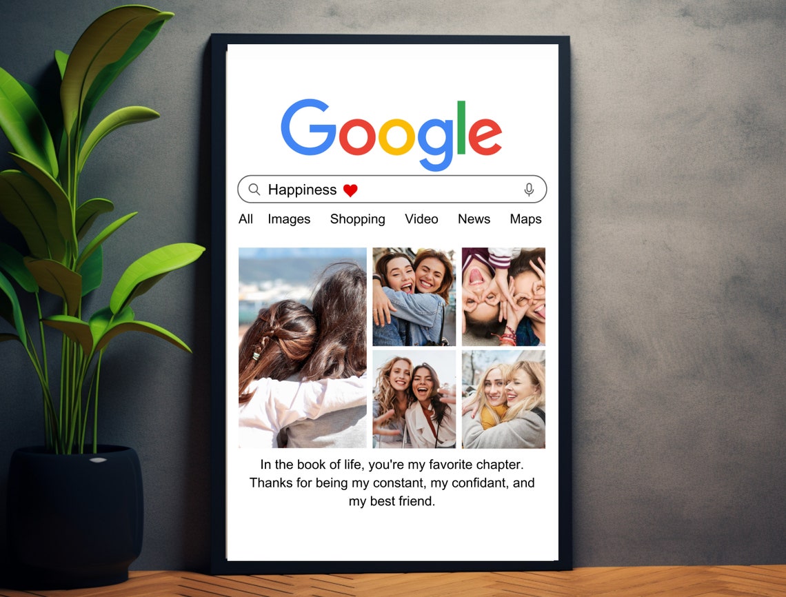 Best Friend Collage, Birthday Gift, Google Photo Frame, Best Friend ...