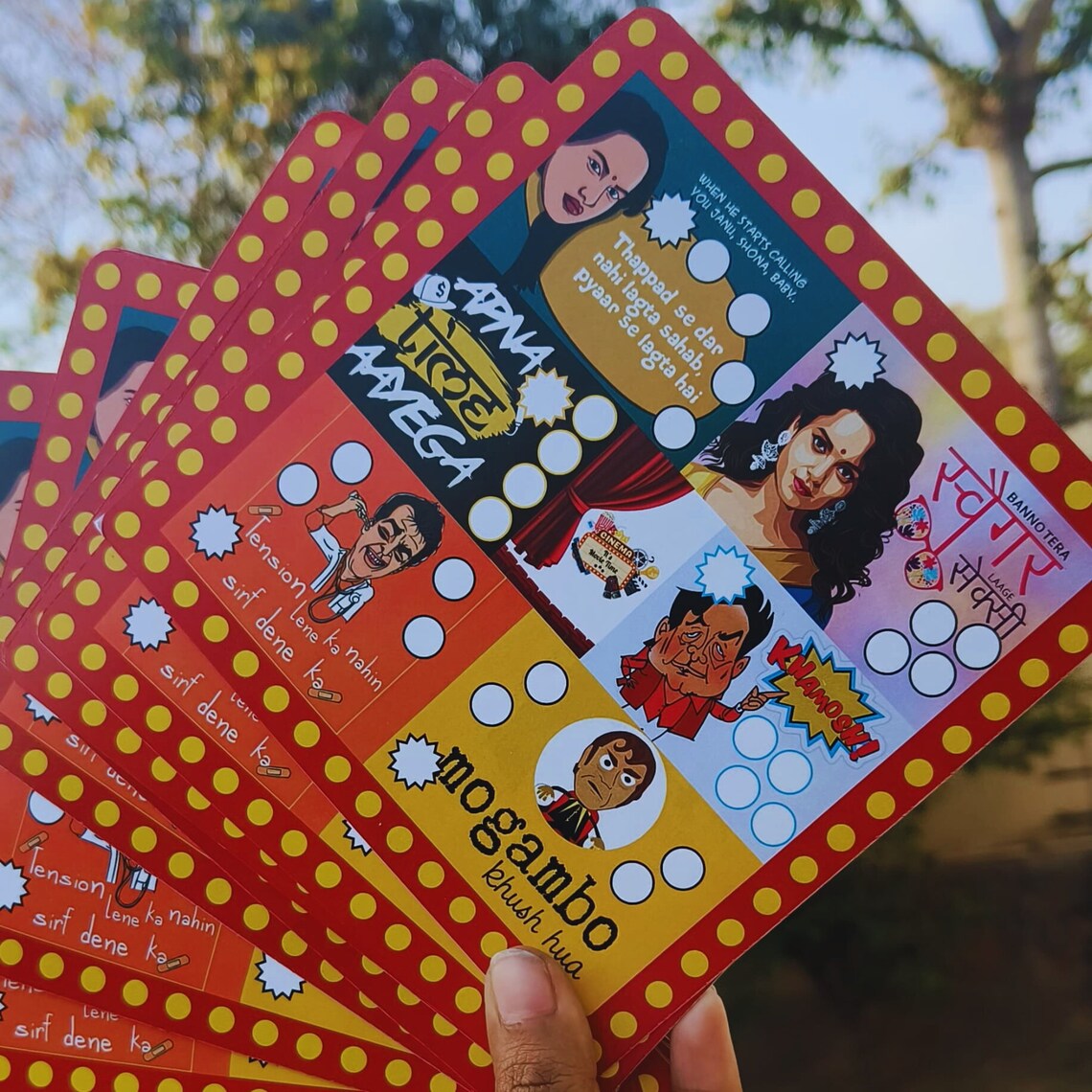 Housie Tickets for Ladies Kitty Party Games, 50 Movie Theme Tambola ...