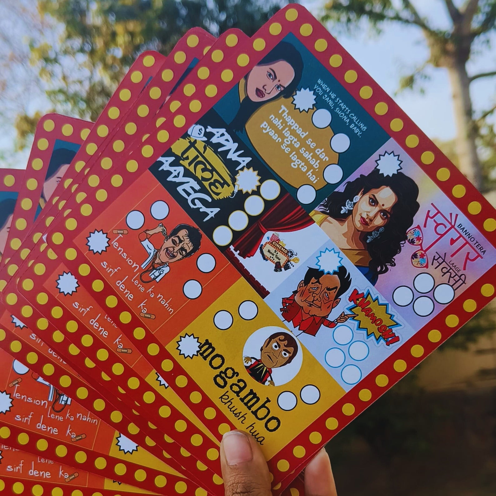 Housie Tickets for Ladies Kitty Party Games, 50 Movie Theme Tambola ...