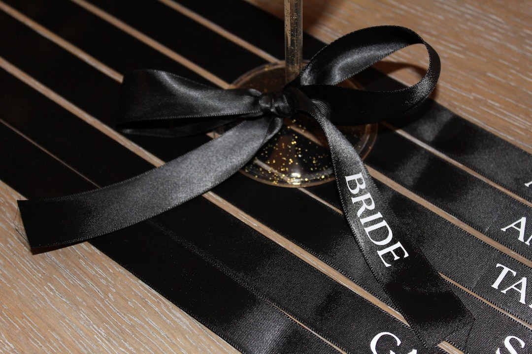 Custom Ribbon Name Tag Decal: Iron-on Wedding Place Cards - Etsy
