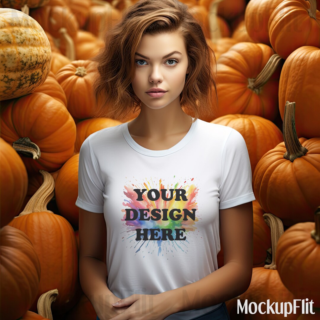 Gildan 64000 Mockup Halloween Mock Up White T Shirt Etsy