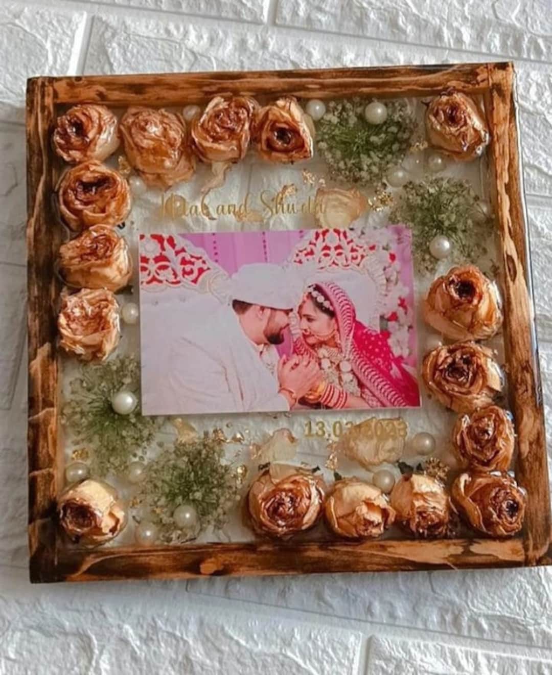 Indian Handmade Resin Art Marriage Photo Frame for Wall Home - Etsy