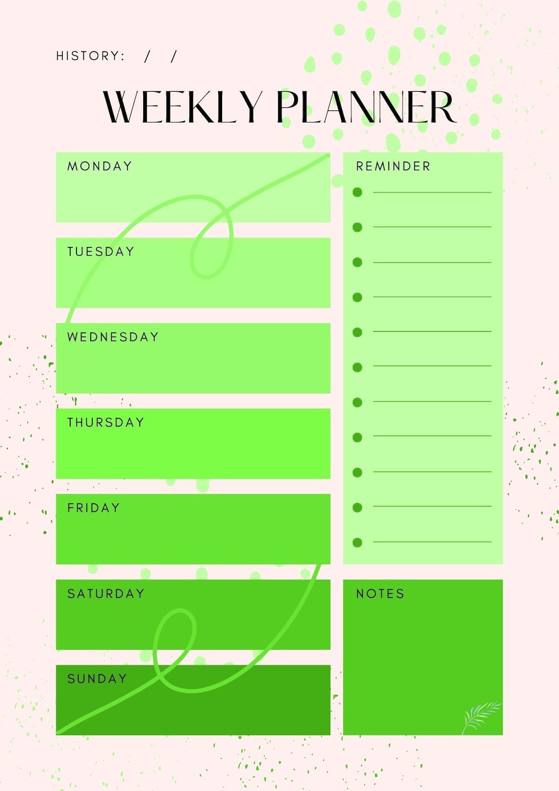 Weekly Planner Etsy