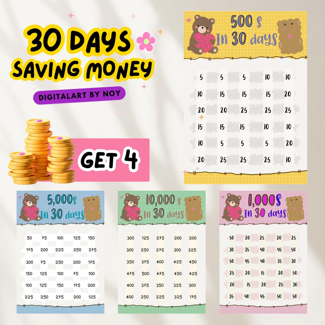 Money Saving Planner|savings Challenge Trackers|digital Budget Planner ...