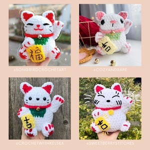 PATTERN ONLY for a Lucky Cat Crochet Amigurumi Plush - Etsy
