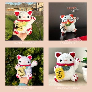 PATTERN ONLY for a Lucky Cat Crochet Amigurumi Plush - Etsy