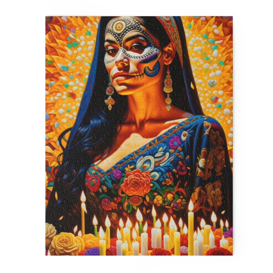 Elegant Catrina Day of the Dead Puzzle Dia De Los Muertos - Etsy