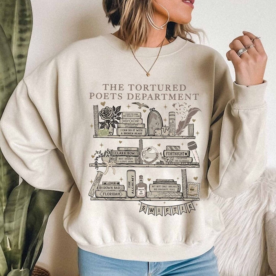 Retro Taylor the Tortured Poet Department Bookself Shirt, Taylor TTPD ...
