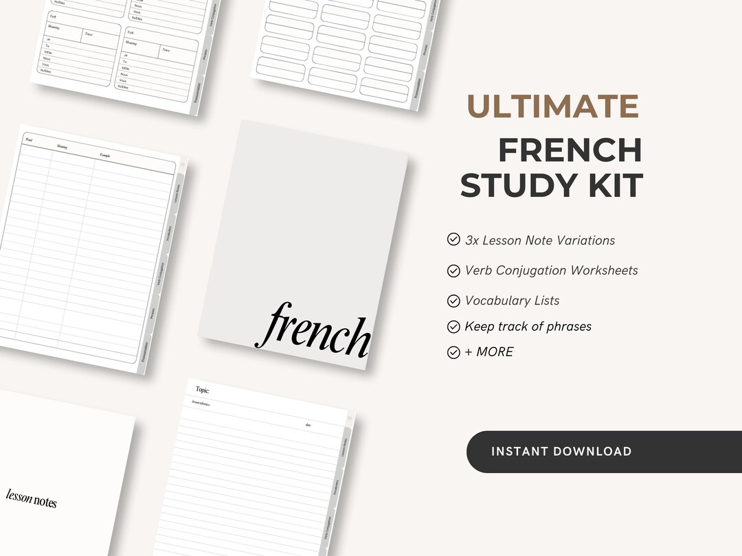 French Language Learning Planner, Goodnotes Notability, Subject ...