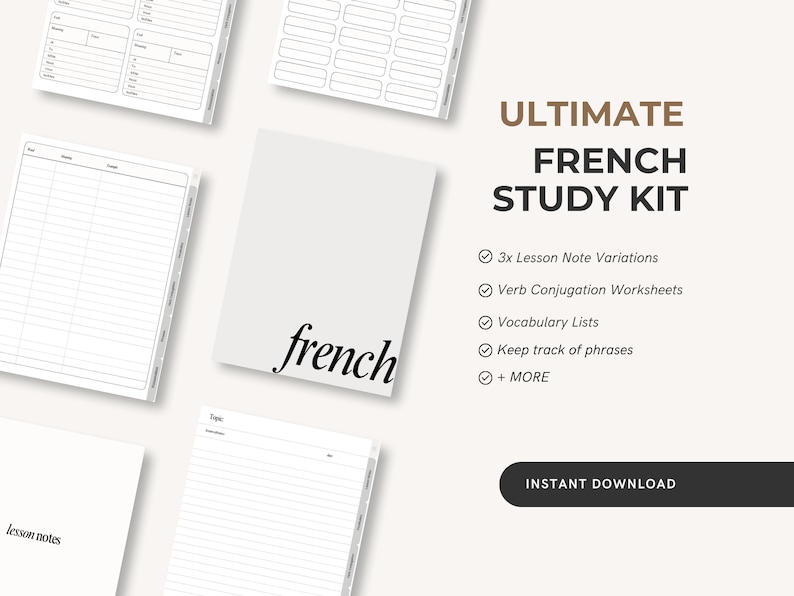 French Language Learning Planner, Goodnotes Notability, Subject ...