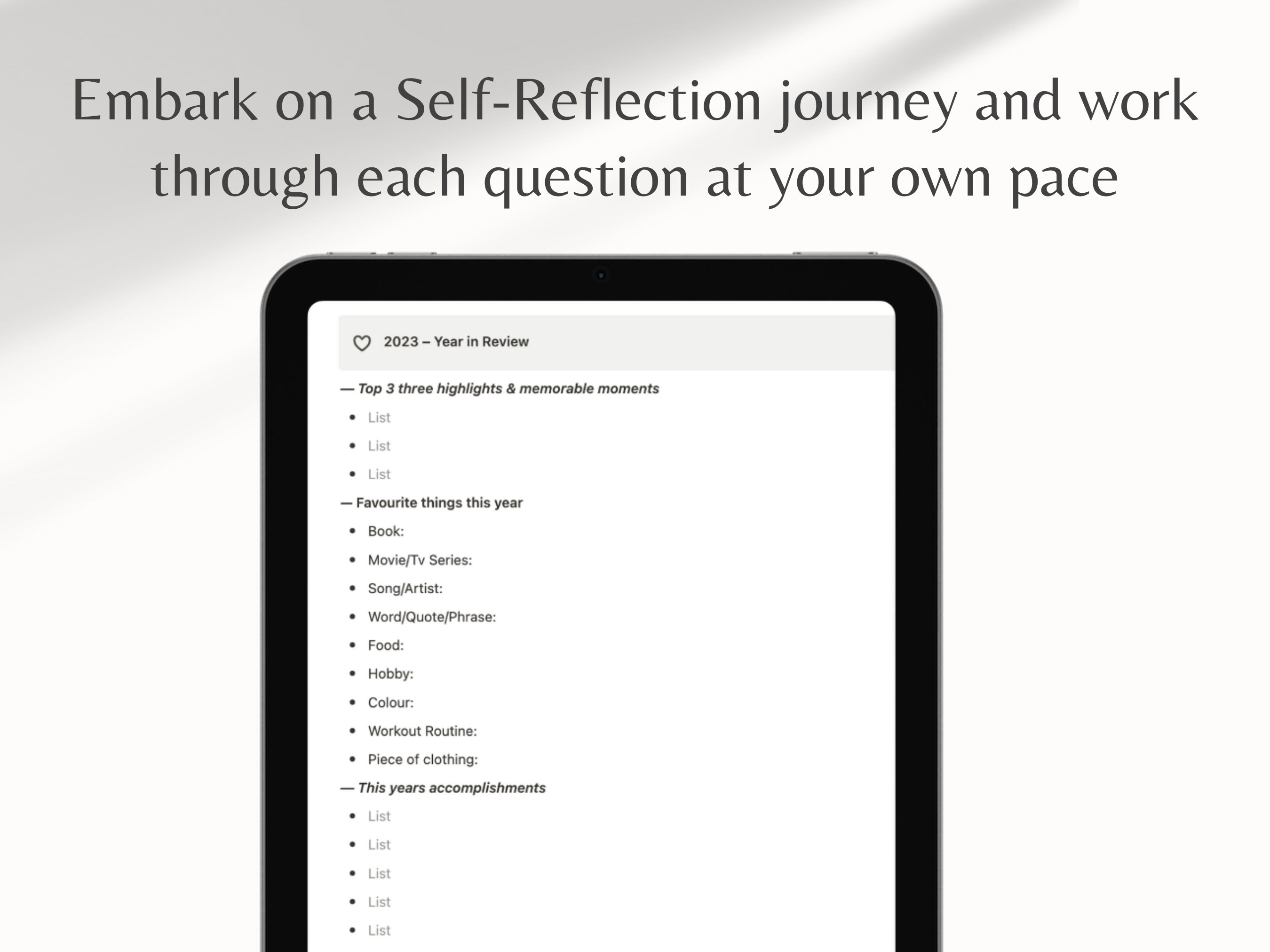 Year in Review 2024 New Years Resolution | Self Reflection | Goal ...