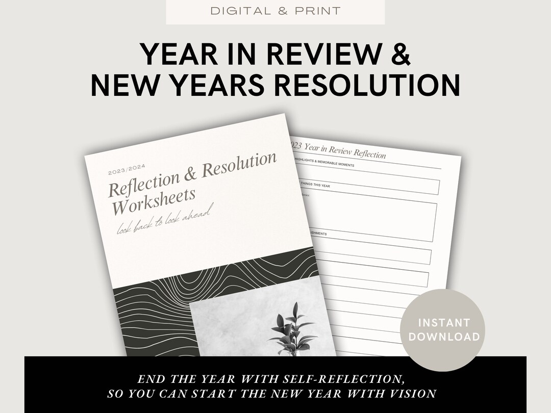 Year in Review 2024 New Years Resolution | Self Reflection | Goal ...