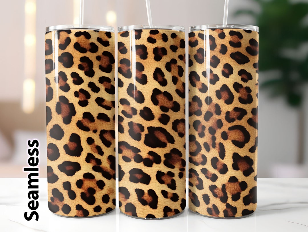Leopard Skin Tumbler Designs, Leopard 20oz Skinny Tumbler Wrap ...
