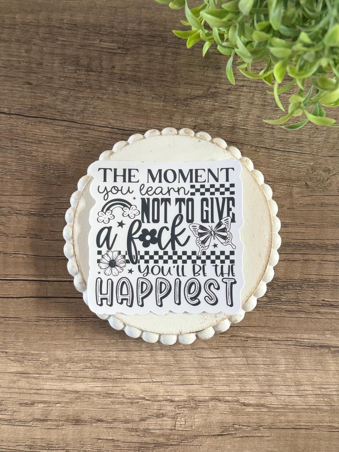 The Moment You Learn Youll Be Happier Sticker, Quote Stickers, Kindle ...