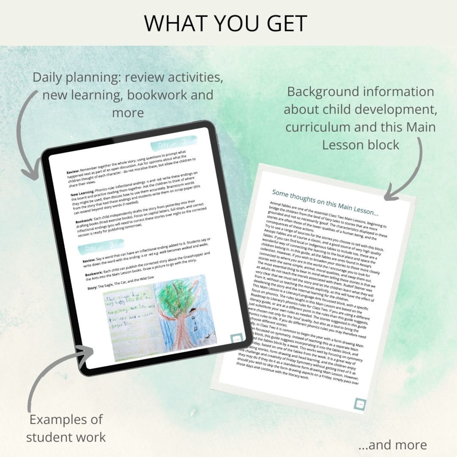 Animal Fables Form Drawing Second Grade Class Two Literacy LA Main ...