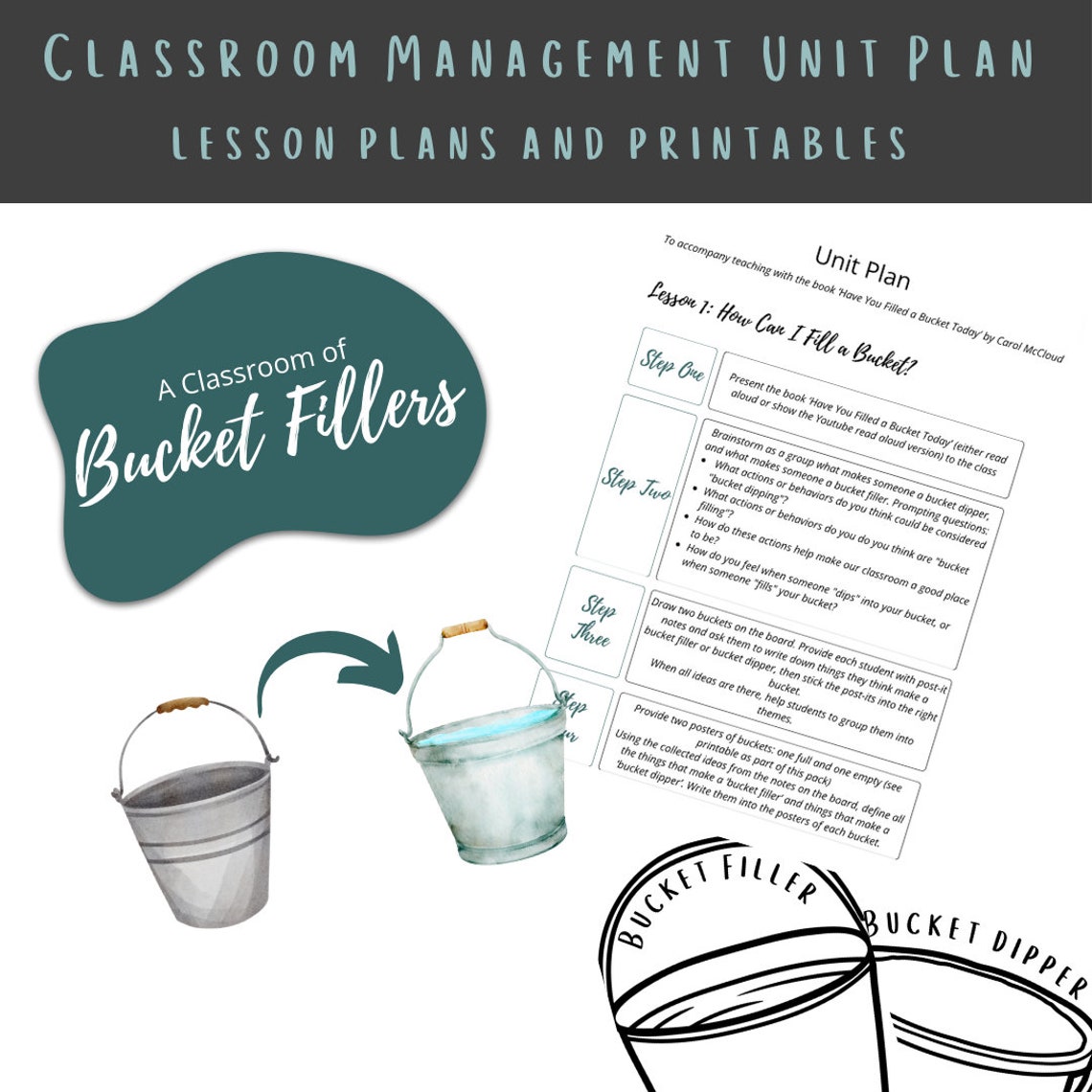 Building a Classroom of Kindness: the Bucket Filling Unit Printable ...