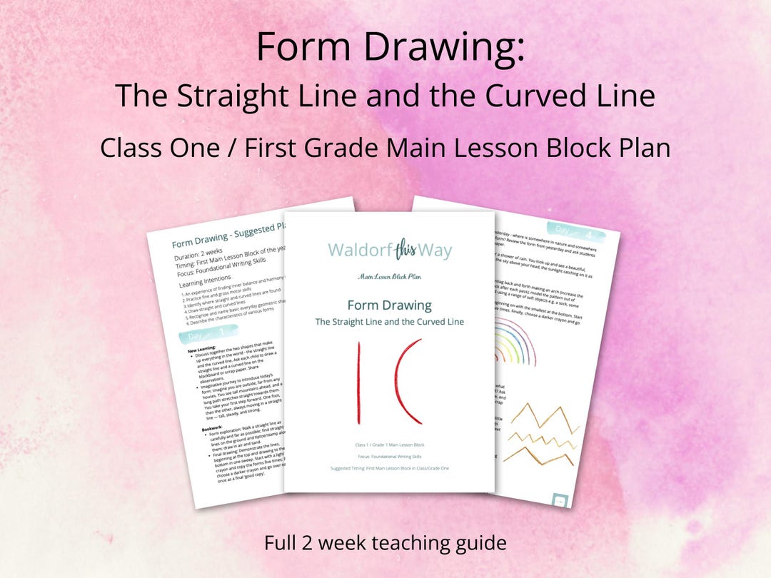 Form Drawing Straight Line Curved Line First Grade Art Writing Main ...