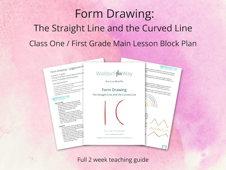 Form Drawing Straight Line Curved Line First Grade Art Writing Main ...