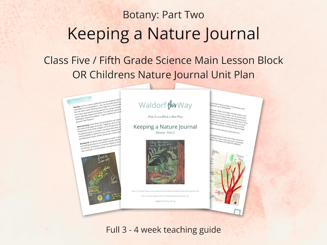 Nature Journal Children Botany Fifth Grade Science Language Arts Main ...