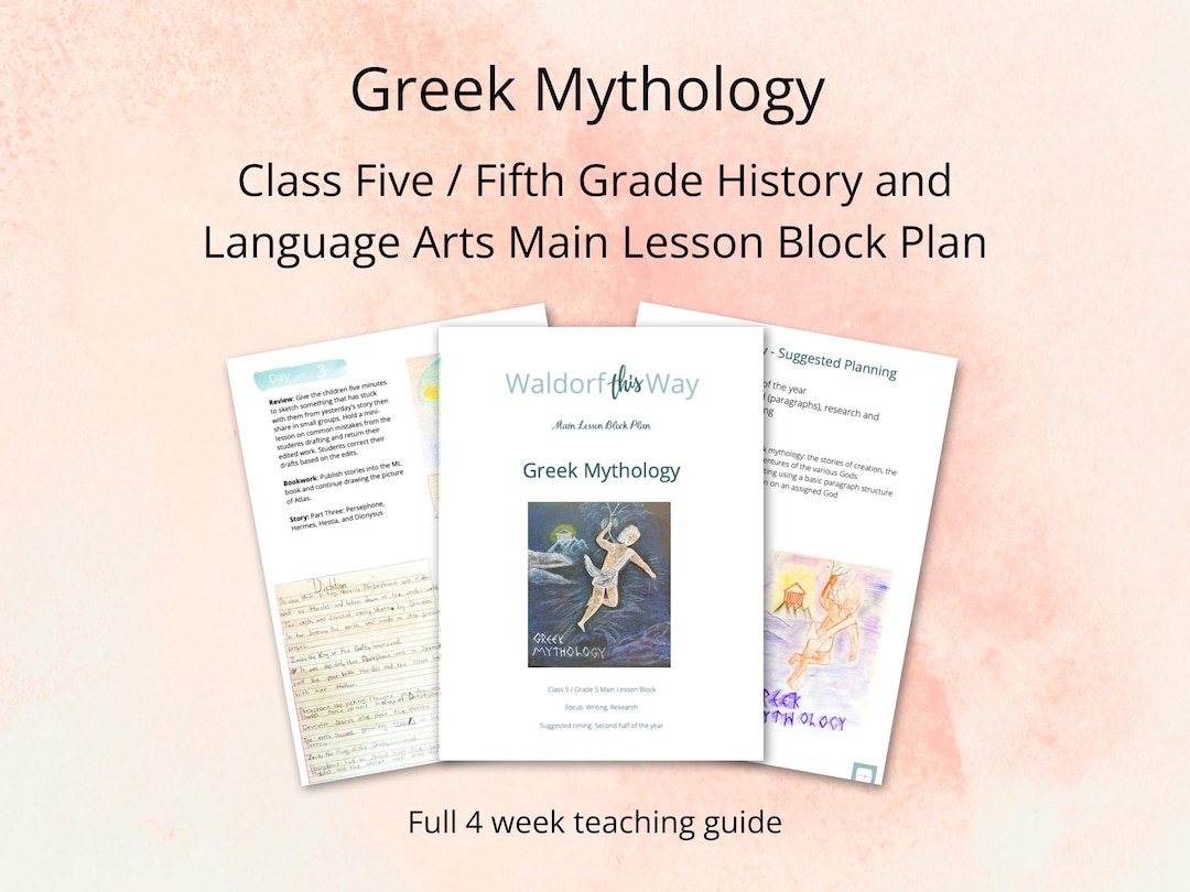 Greek Mythology Fifth Grade Language Arts History Social Science Main ...