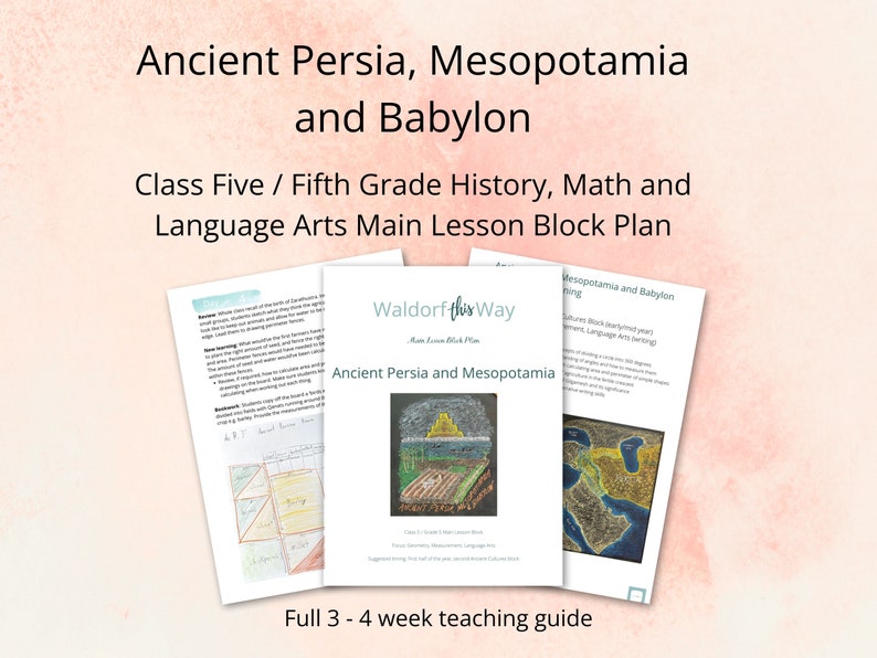 Ancient Persia Mesopotamia Fifth Grade Language Arts History Math Main ...