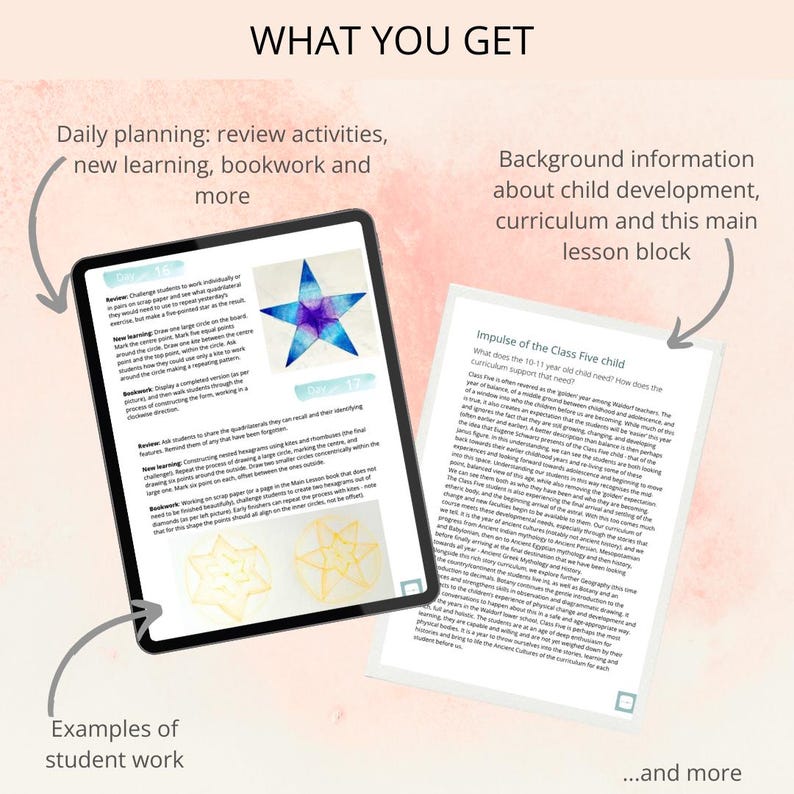 Freehand Geometry Fifth Grade Math Art Main Lesson Block Unit ...