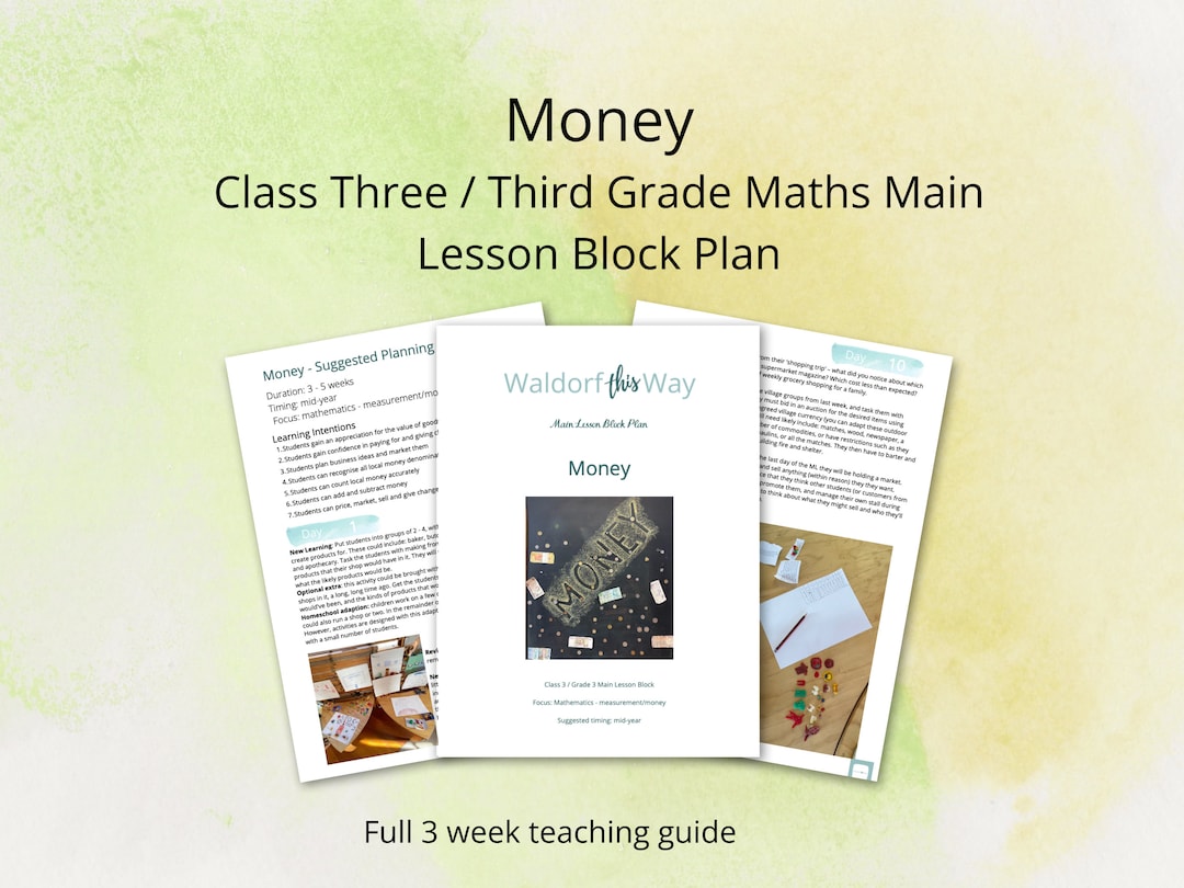 Money Third Grade Math Main Lesson Block Curriculum Planning - Waldorf ...