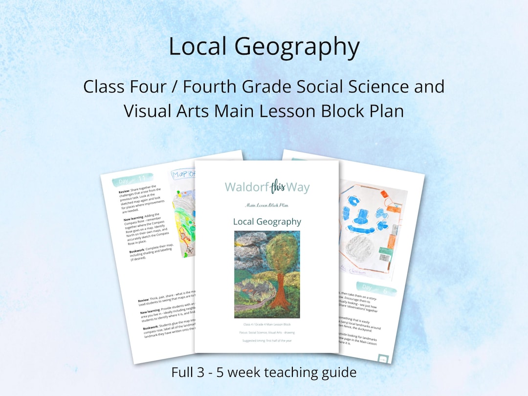 Local Geography Fourth Grade Social Science Drawing Map Making Main ...