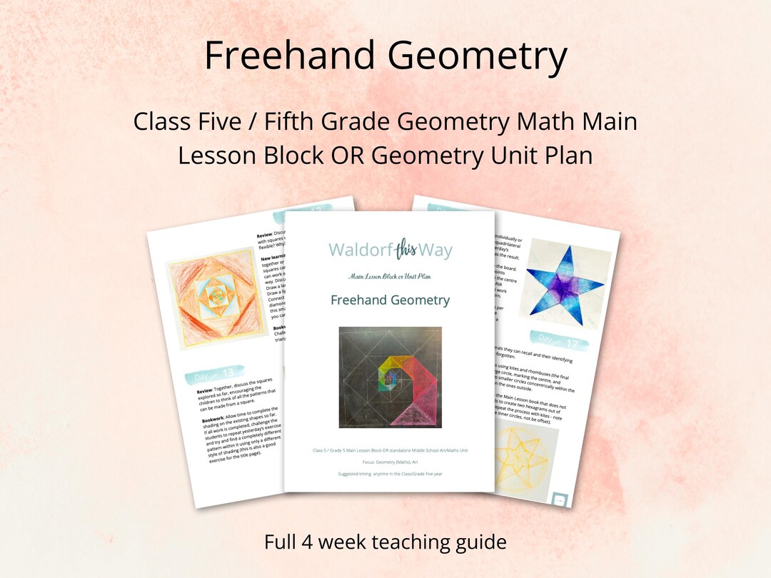 Freehand Geometry Fifth Grade Math Art Main Lesson Block Unit ...
