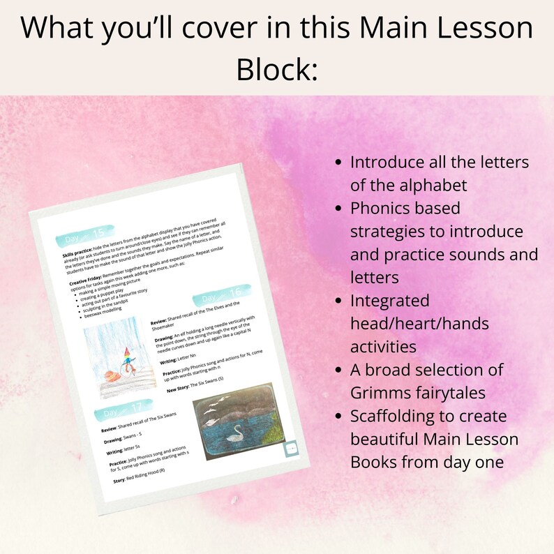 Introduction to the Alphabet First Grade Language Arts Main Lesson ...