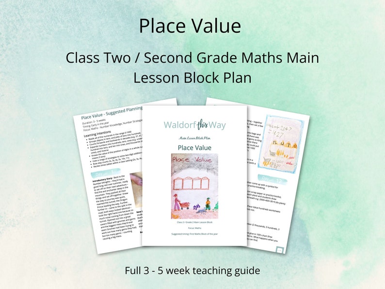 Place Value Second Grade Class Two Math Main Lesson Block Curriculum ...