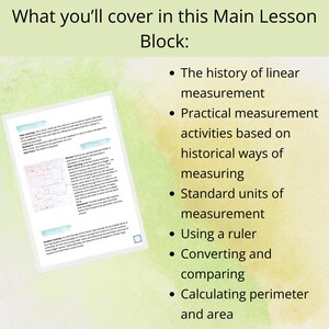 Linear Measurement Class Three Third Grade Math Main Lesson Block ...