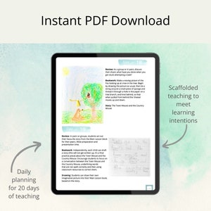 Animal Fables Form Drawing Second Grade Class Two Literacy LA Main ...