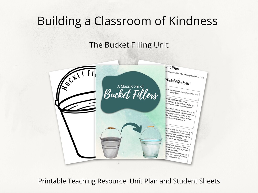 Building a Classroom of Kindness: the Bucket Filling Unit - Printable ...