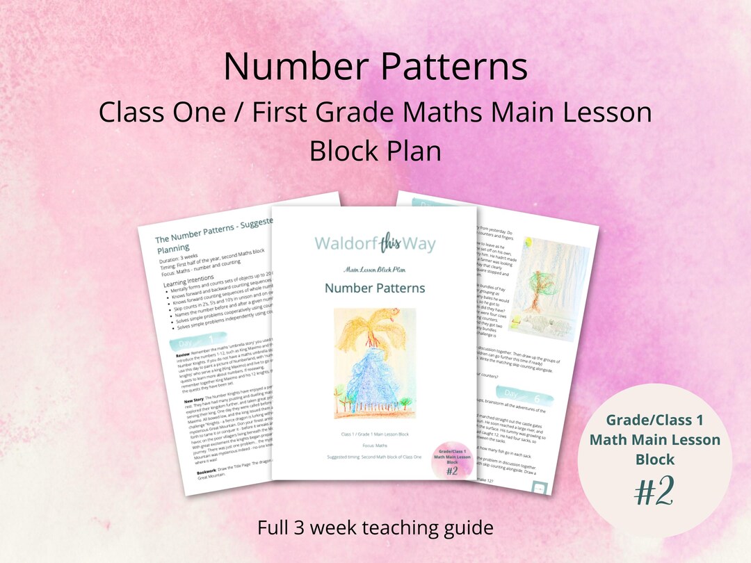 Number Patterns First Grade Math Main Lesson Block Curriculum Planning ...