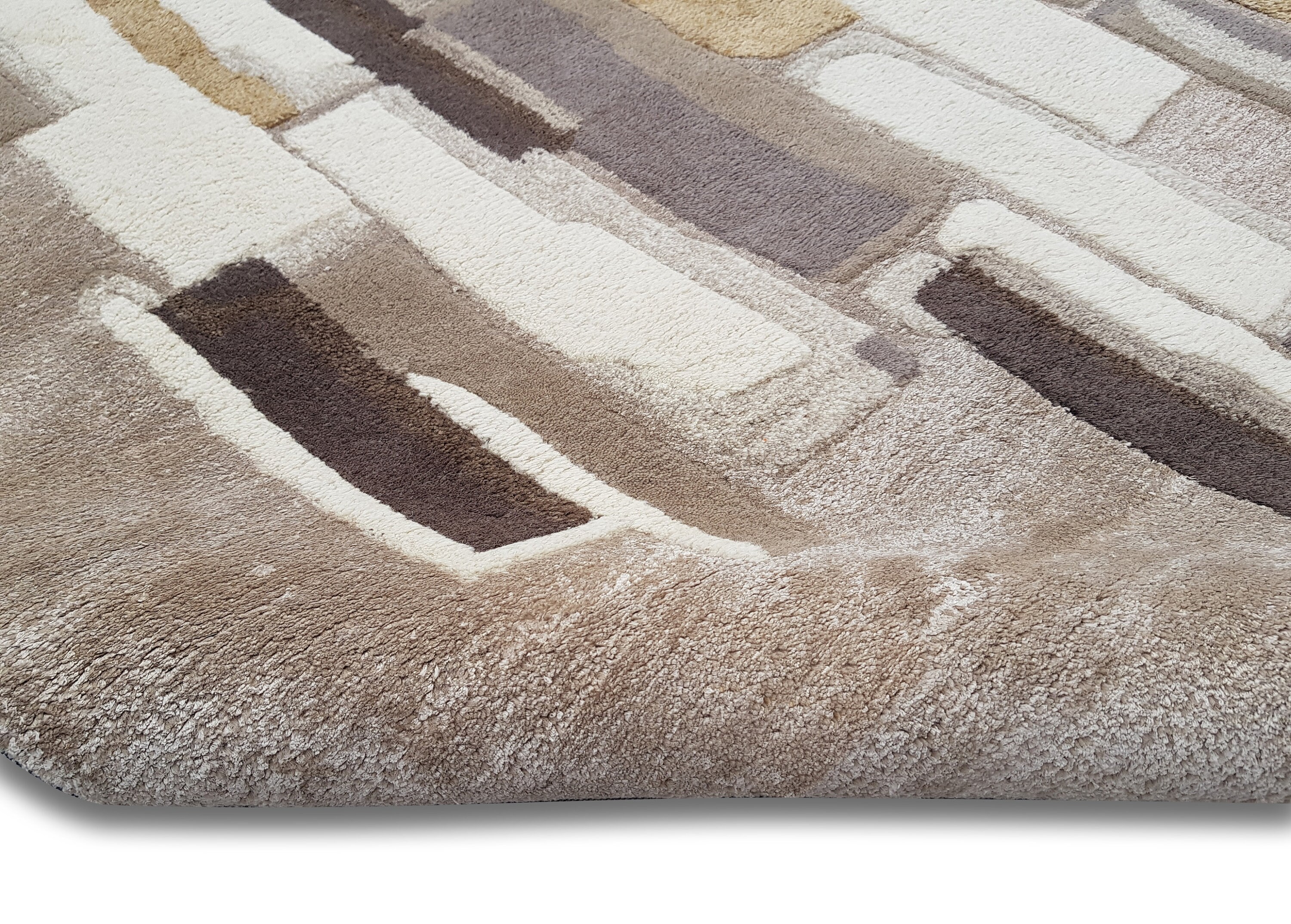 Hand Tufted Woven Rug Modern Design Viscose Woolen Carpet for Living ...