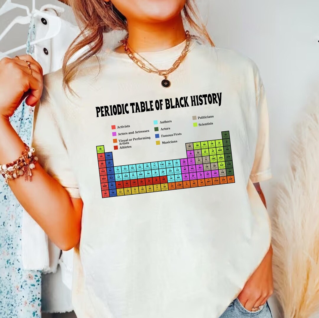 Periodic Table of Black History Shirt, Black History Month Shirt ...