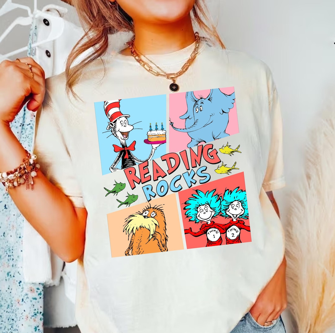 Reading Day Shirt, Dr Seus.s Day Shirt, Read Rocks America Day Shirt ...