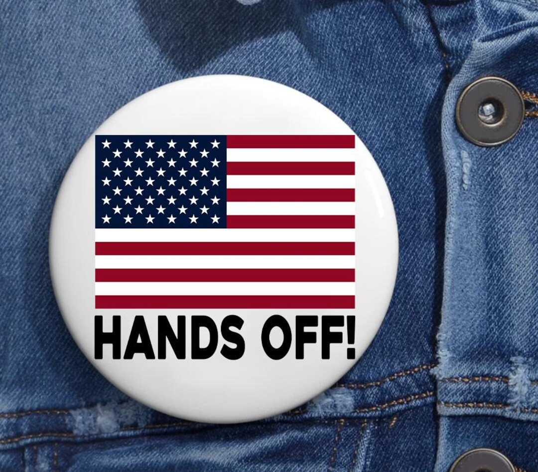 Hands off Protest Anti Trump Pin Buttons in 3 Sizes, Feminist Pin for ...
