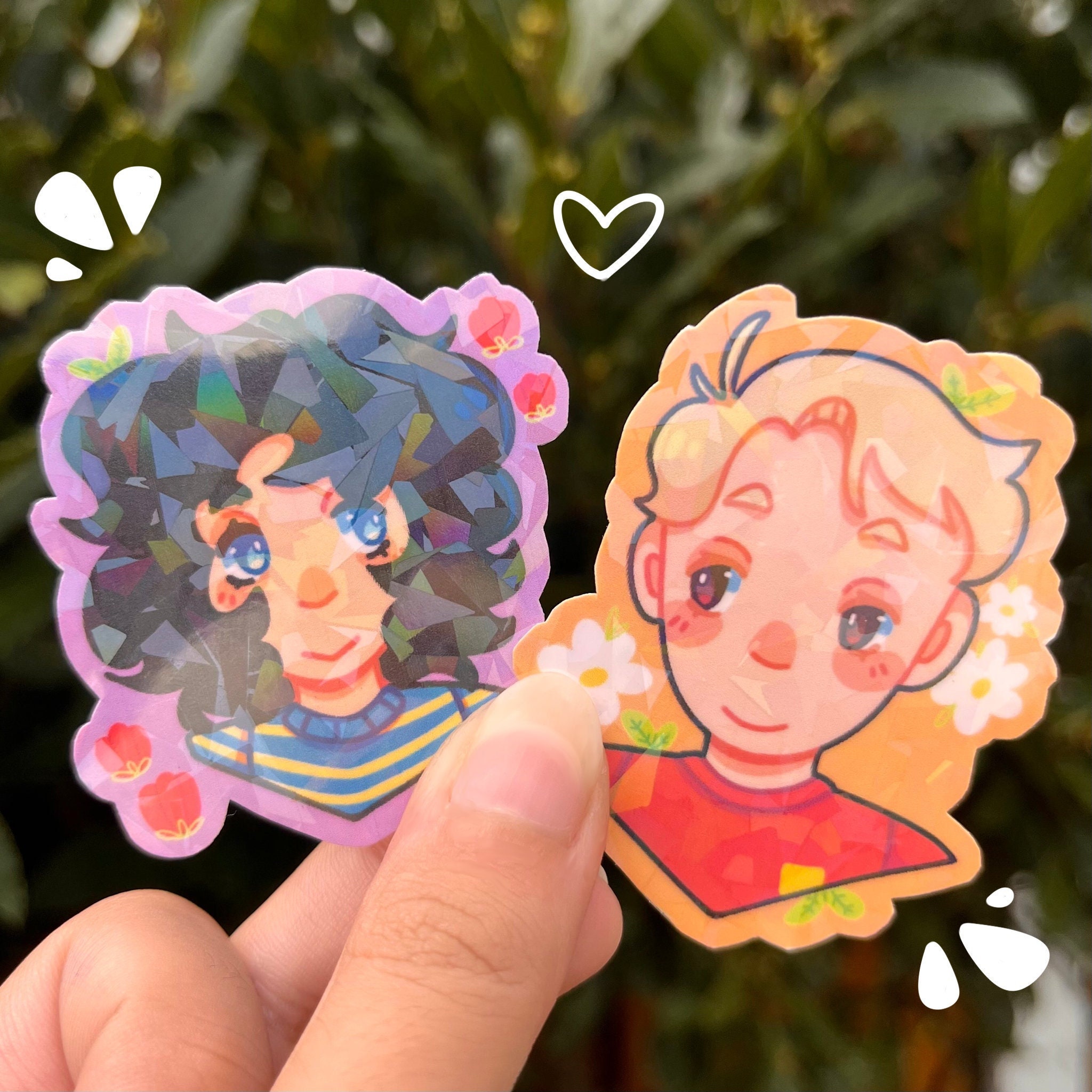 Heartstopper Nick and Charlie Stickers Waterproof Sticker Holographic ...