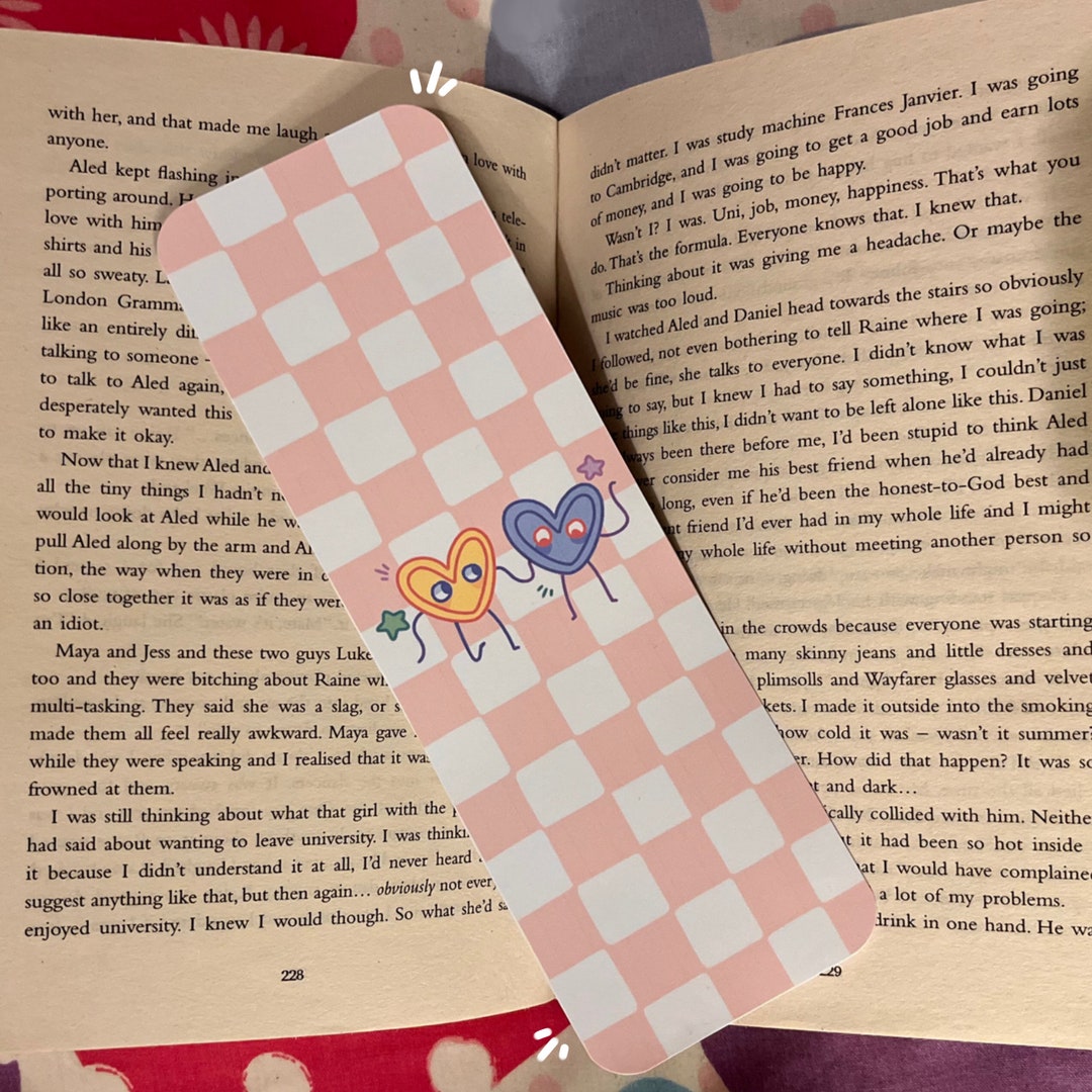 Heart Sprites Holding Hands Valentines Themed Bookmark Card Bookmark ...