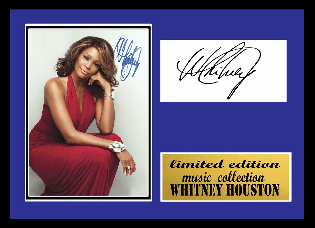 Whitney Houston Signed Mount Framed - Etsy