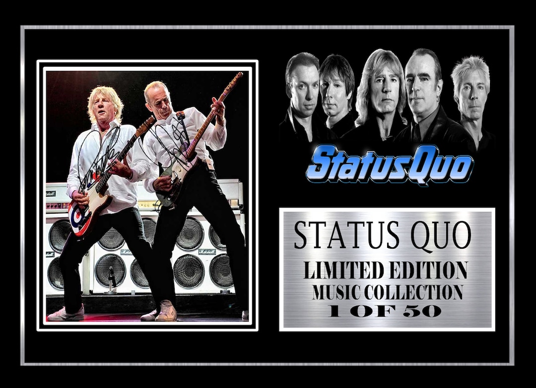 STATUS QUO Signed Mount - Etsy