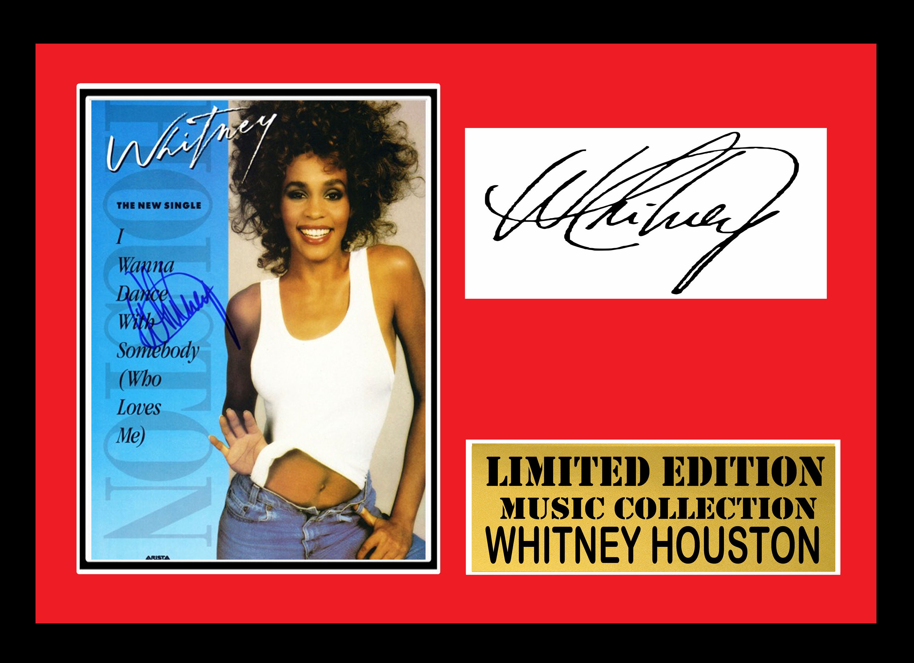 Whitney Houston Signed Mount Framed - Etsy