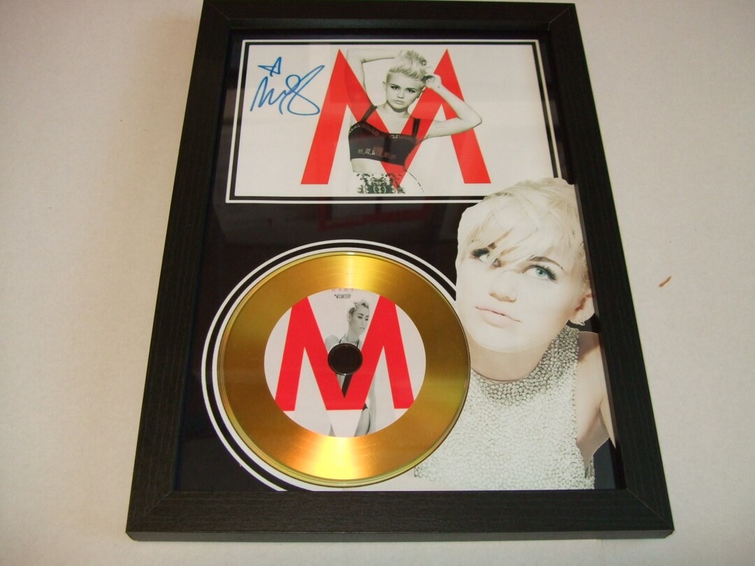 Miley Cyrus Signed Mount Framed - Etsy