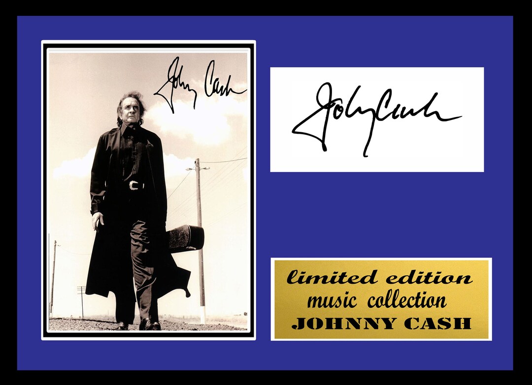 Johnny Cash Signed Mount Framed - Etsy